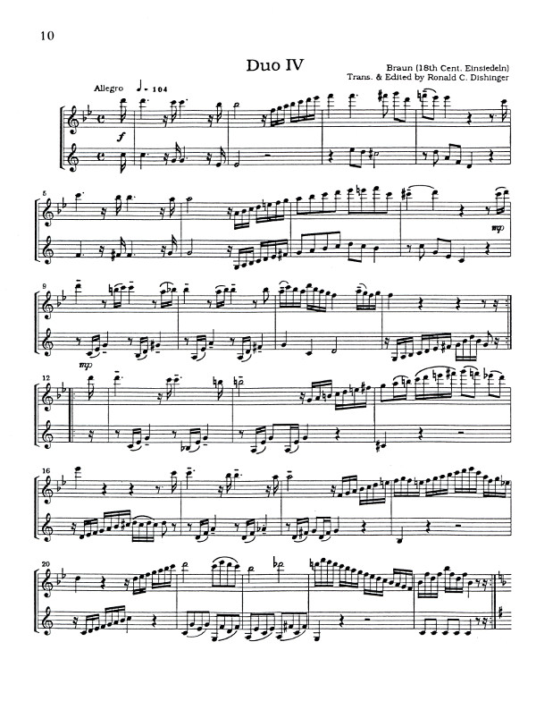 Dishinger, Ronald C. (Arr) - Twelve 17th/18th Century Duets Volume 2 ...