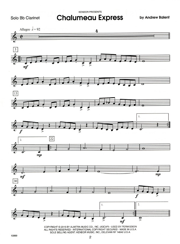 Balent, Andrew (Komp/Arr) - First Recital Album (2015) for Clarinet and ...