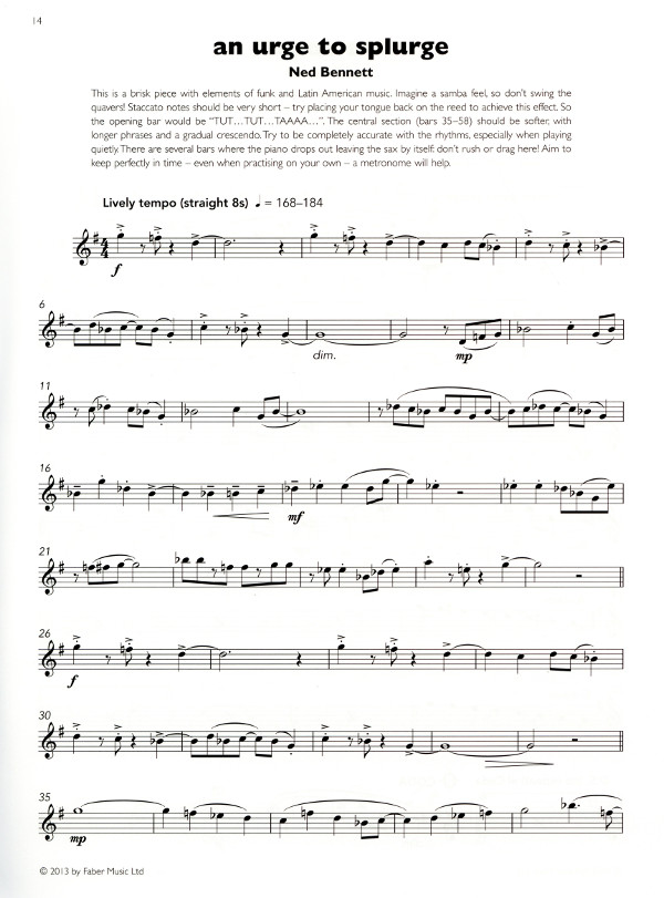 Bennett, Ned (Komp/Arr) - The Jazz Sax Collection für Tenor- oder ...